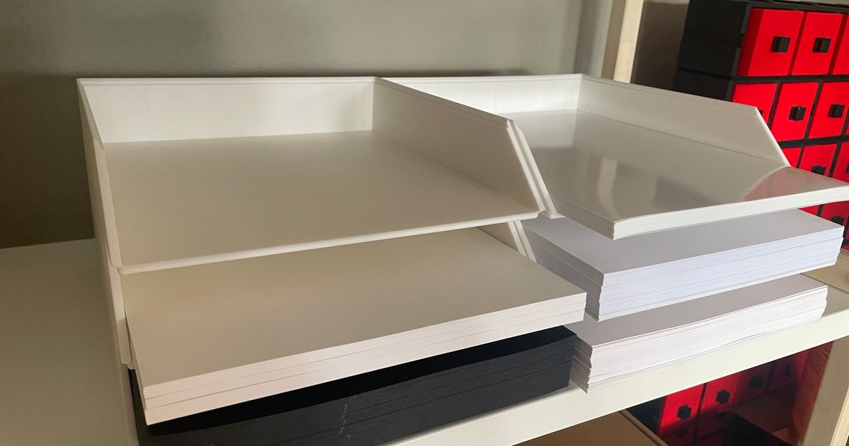 US Letter Stackable Paper Tray by Mikos Print world | Download free STL ...