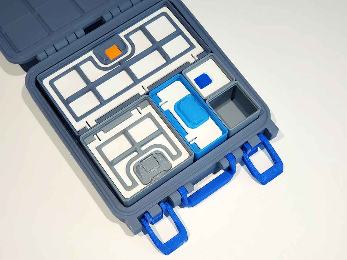 Gridfinity 1x2, 3, 4 (6U, 9U and 12U) Lidded Bin for Stuff with Latch ...
