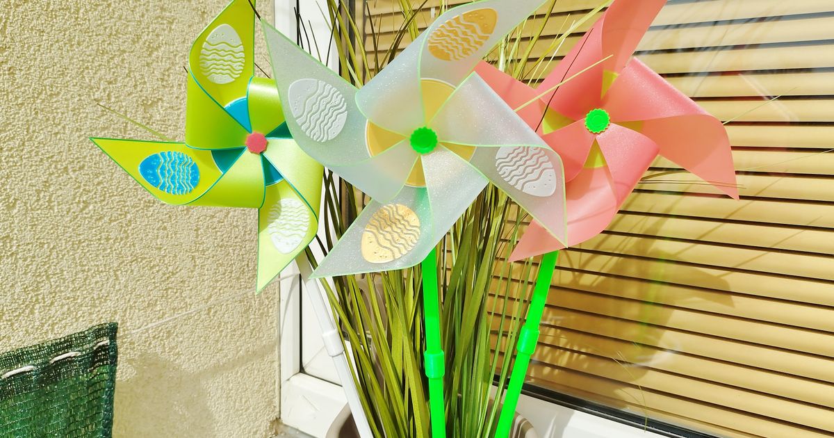 Garden Easter rotating pinwheel by Misakov | Download free STL model ...