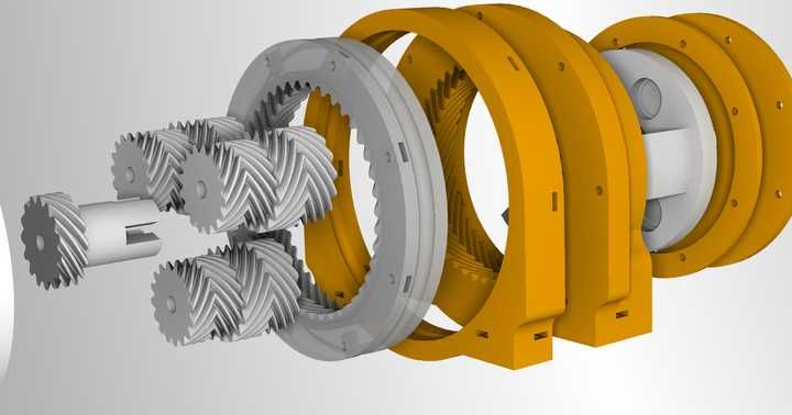 Split Ring Planetary Gearbox by surynek | Download free STL model ...