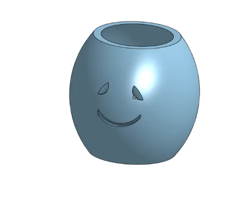 pot whith sad face by shibafactory | Download free STL model ...