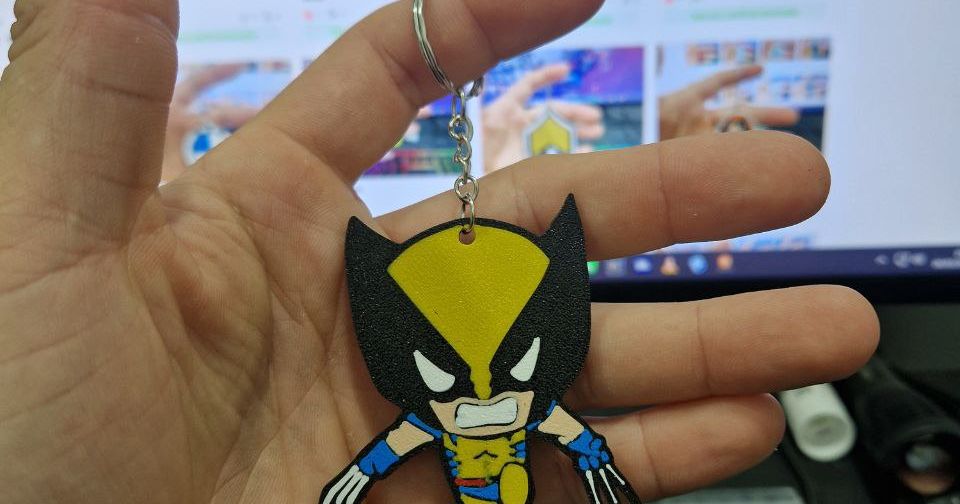 keychain wolverine by kriativu3D | Download free STL model | Printables.com