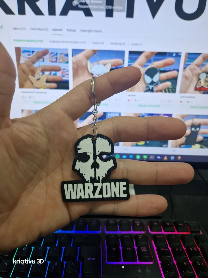 keychain call of duty by kriativu3D | Download free STL model ...