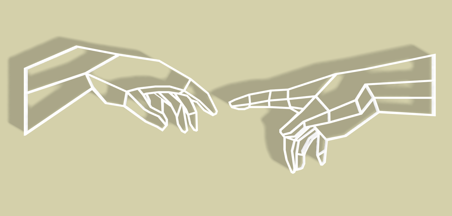 The Creation of Adam Michael Angelo Geometric Hands by PSHE CIONG ...