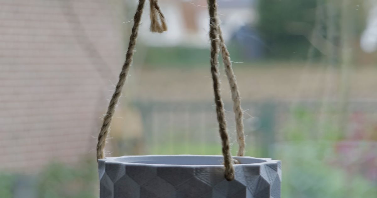 Hanging inverted hexagonal planter by Thomas Schoonwater | Download ...