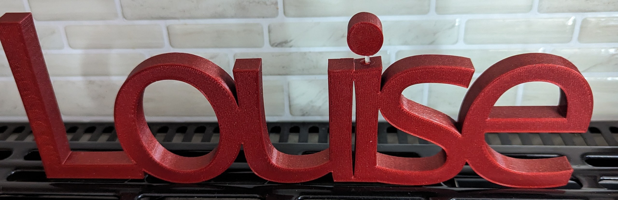 Name tag Louise in big 3D letters by Sparky79 | Download free STL model ...