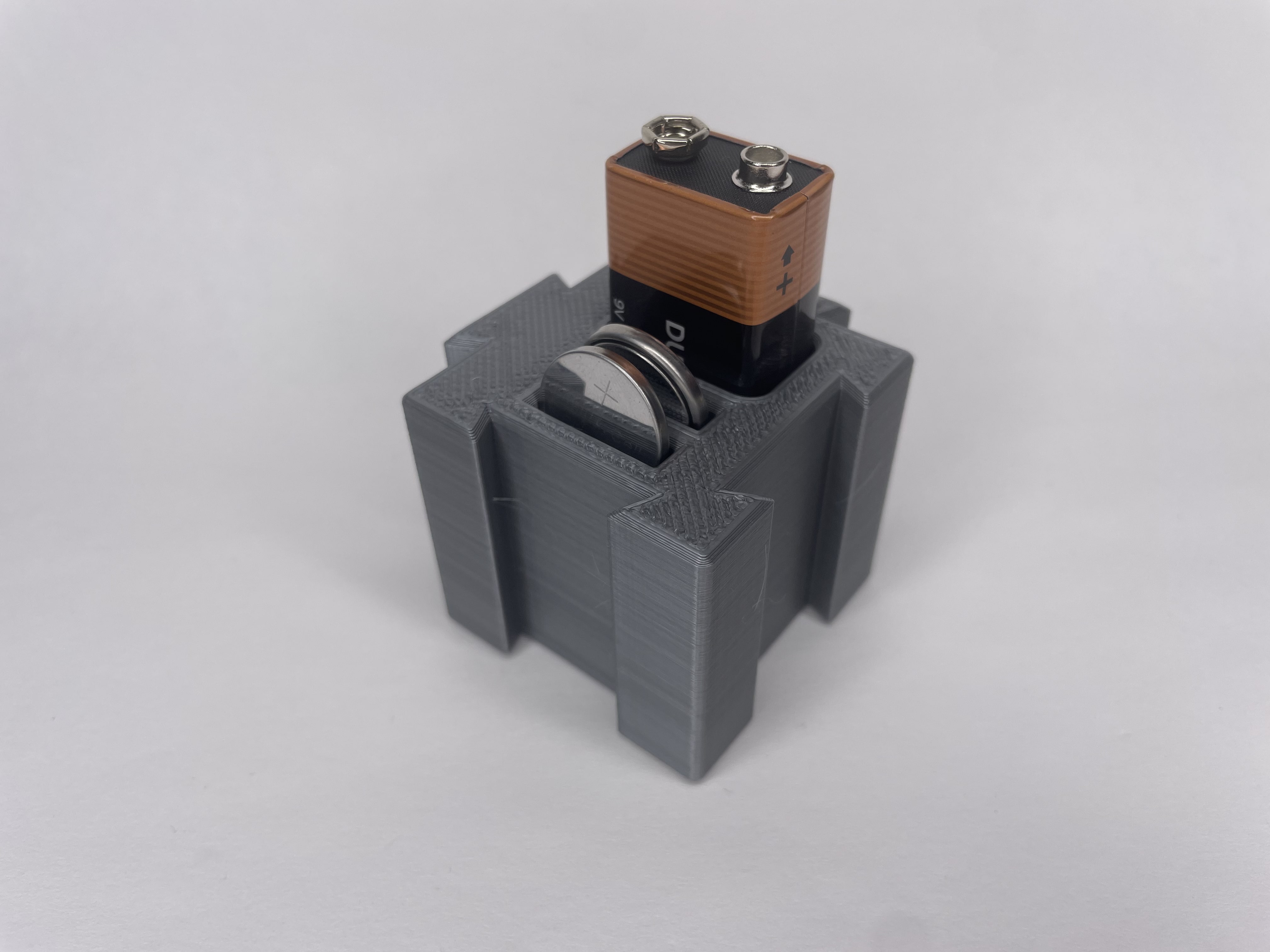 3V Coin Cell, AAA, AA, or 9V Battery Organizer (Modular Dovetail ...