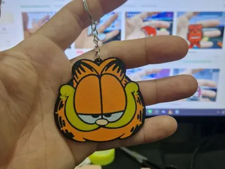 keychain garfield by kriativu3D | Download free STL model | Printables.com