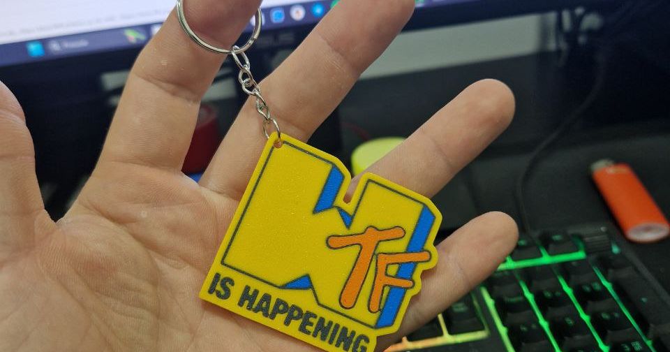keychain wtf by kriativu3D | Download free STL model | Printables.com