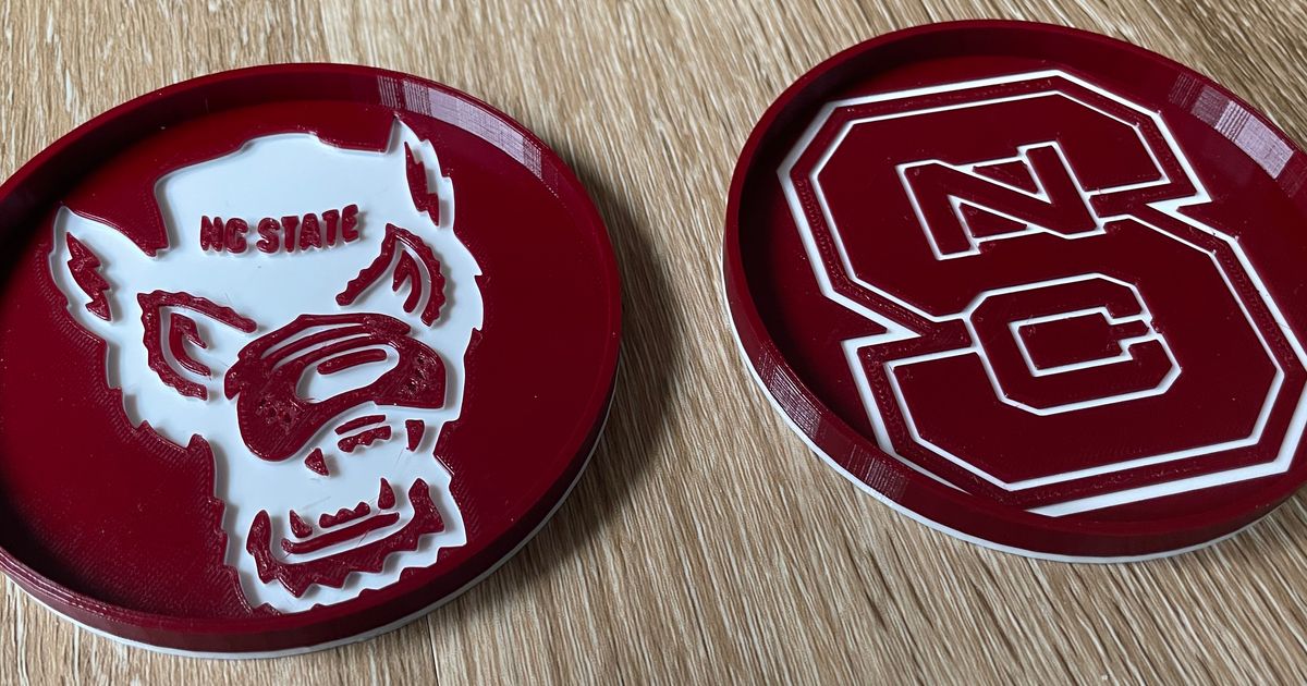 NC State Coasters by ntilley905 | Download free STL model | Printables.com