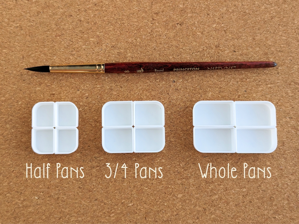 CORNER PANS for Watercolor Palettes - 1/2, 3/4, & Whole by Spruce ...