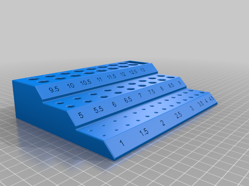 Metric Drill Bit Organizer by Tyler Schafer | Download free STL model | Printables.com