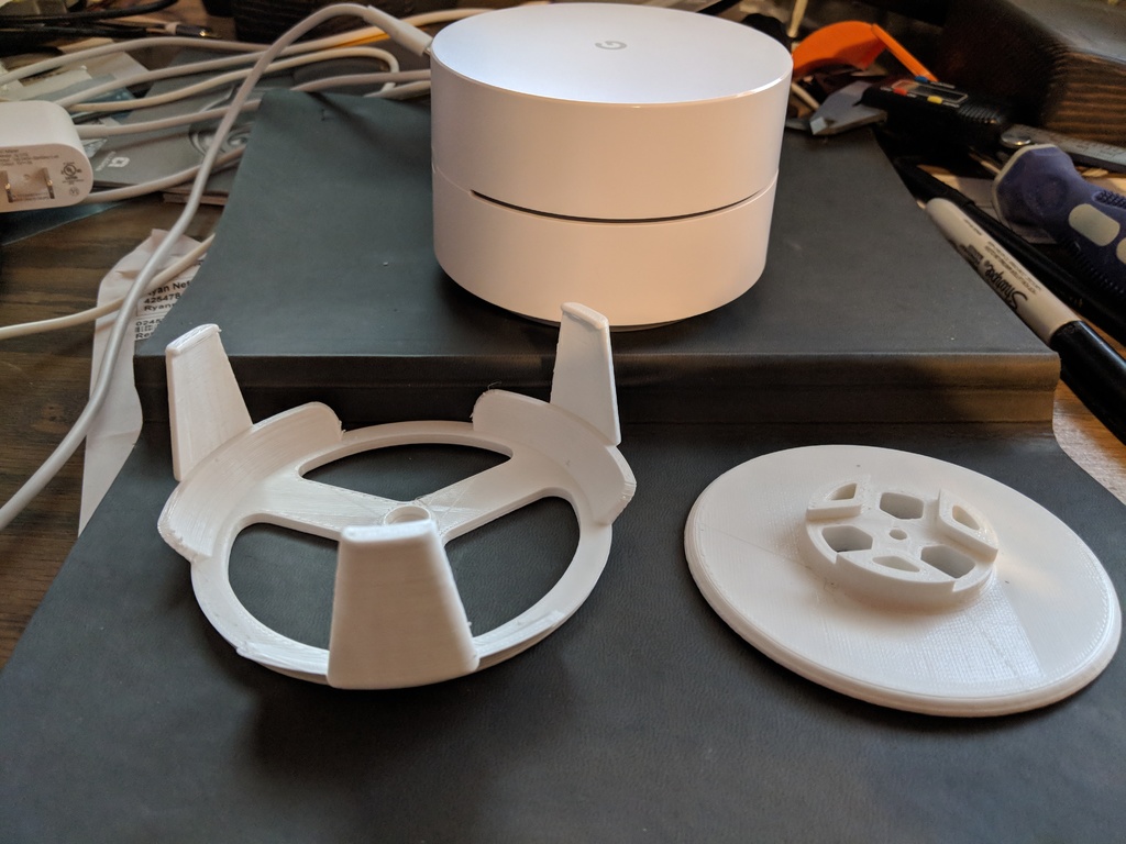 Google WiFi Wall Mount low-profile by JellyTitan | Download free STL ...