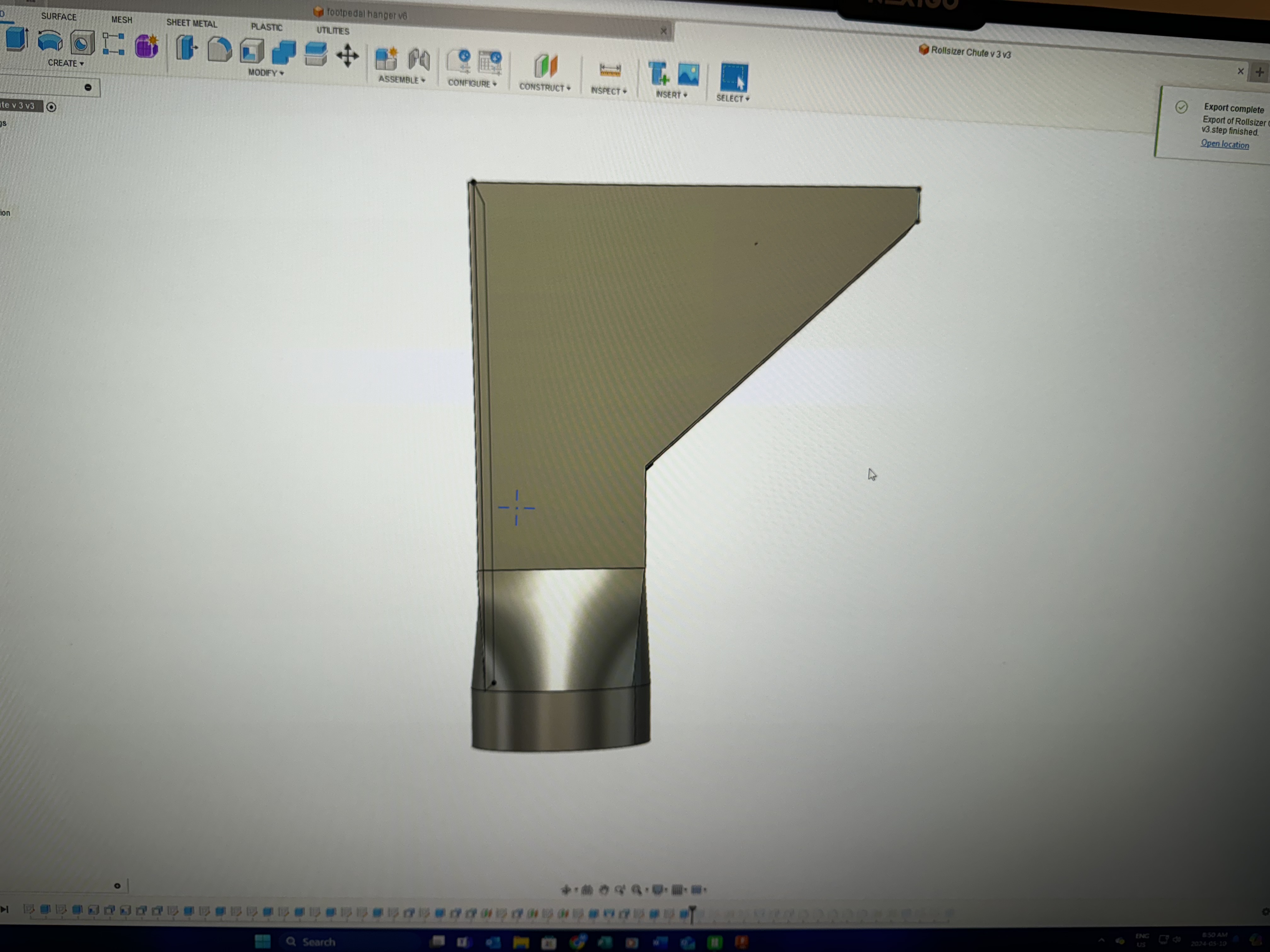 Discharge Chute for Rollsizer Brass Processor by Mike B | Download free STL model | Printables.com