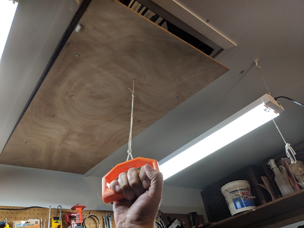 Attic folding ladder rope pull handle by JellyTitan | Download free STL ...
