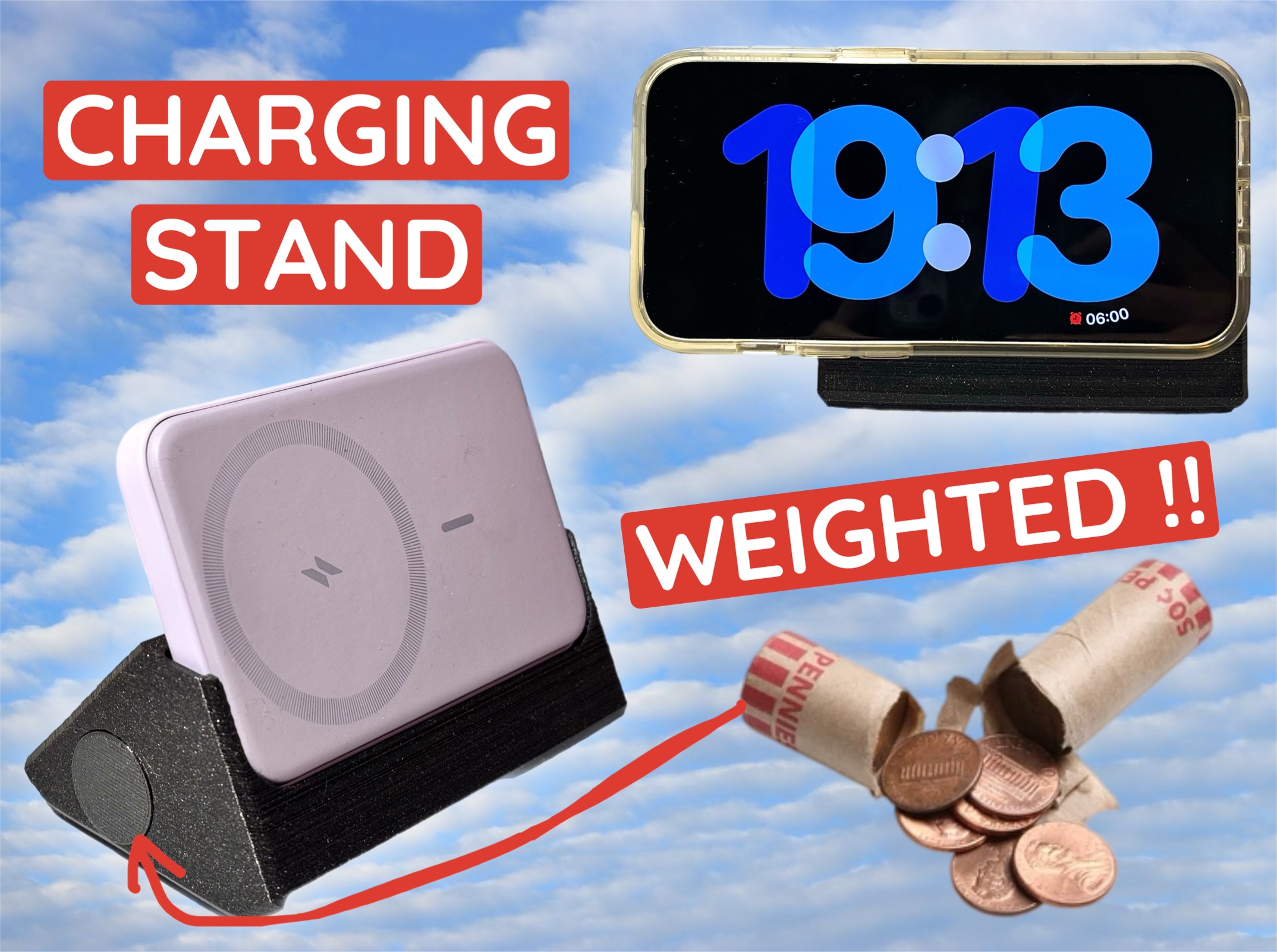 Wireless Phone Charging Dock - Weighted With Pennies!! by Brooke ...