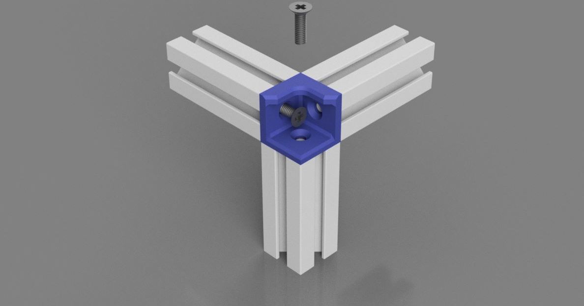 2020 Connection 3 Way Corner Bracket _Alu Profile by BasementLAB ...