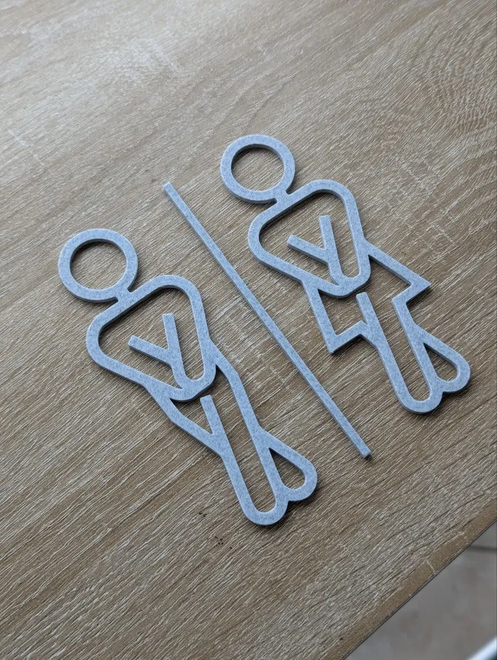 Toilet door sign by lst_lab | Download free STL model | Printables.com