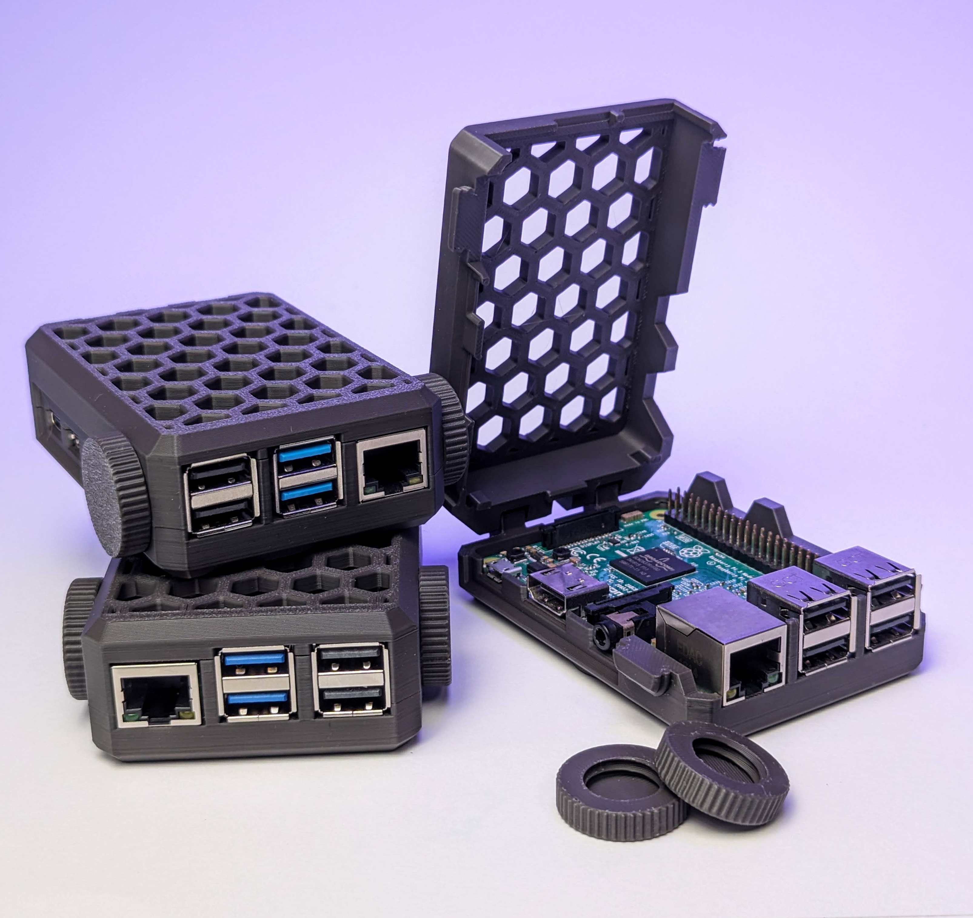 RPi3,4 and 5 Clamshell and Chonky Cases by Clockspring | Printables Store