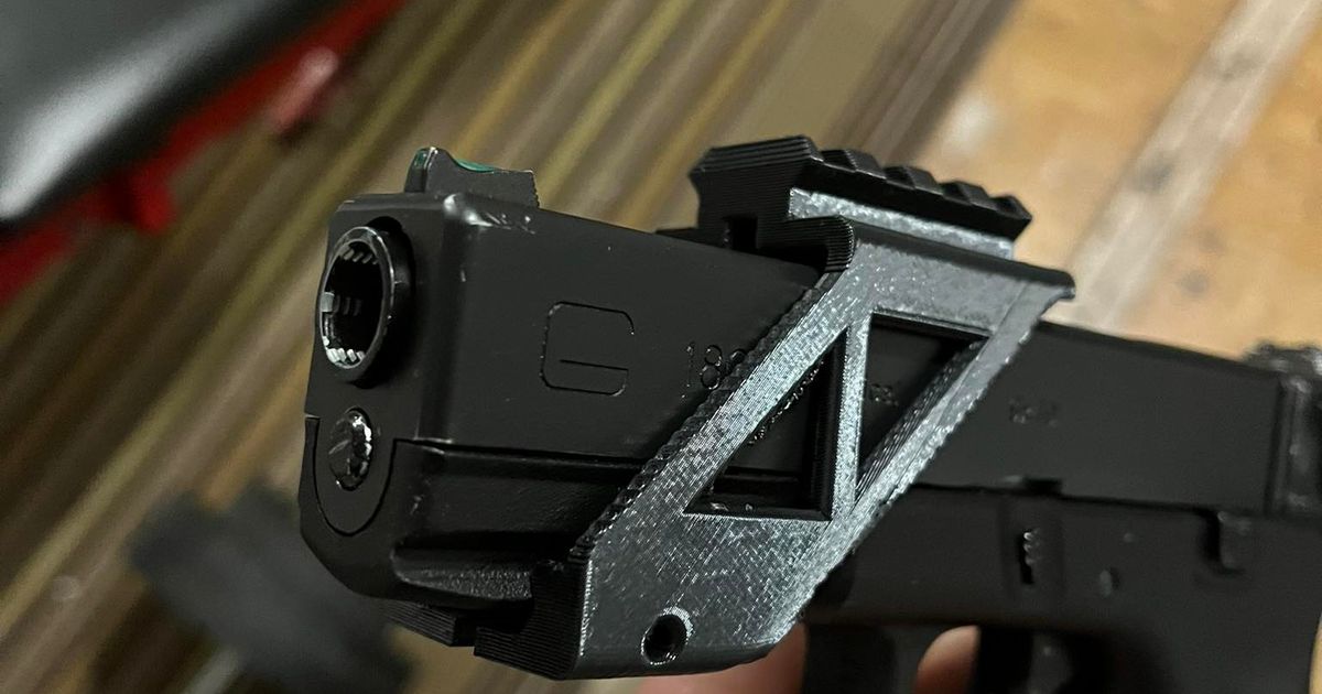 R.I.S sheet, rail for Glock 17/18/19 etc by Ainon3Dtisk | Download free ...