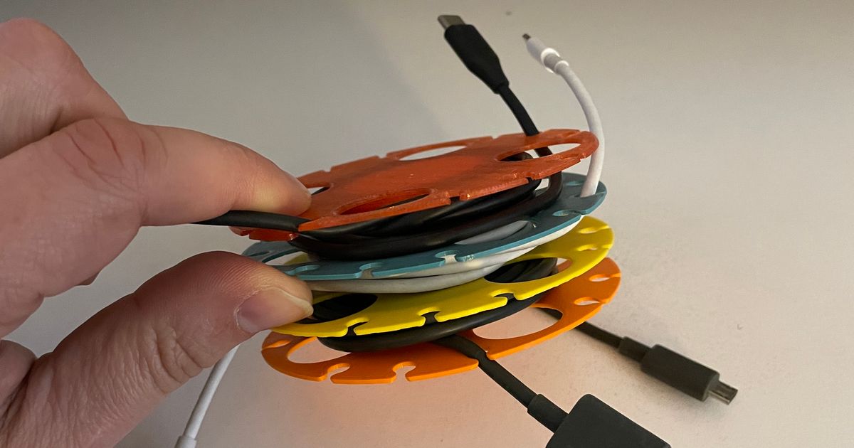 Modular Cable Spool for 3,4,5 cables by ricky0351 | Download free STL ...