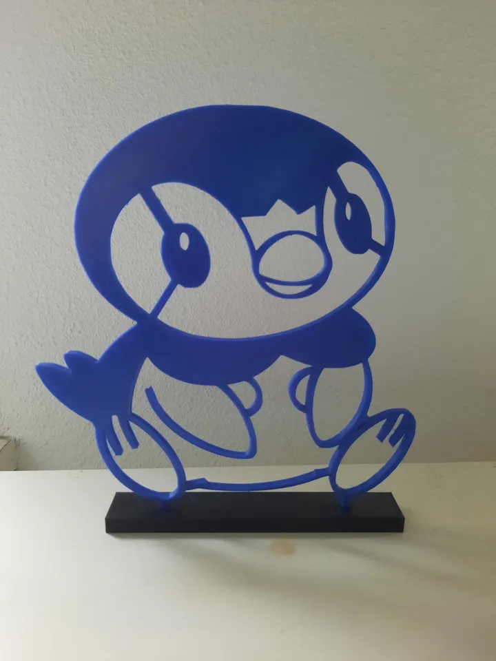 Line art Piplup Pokémon by 3DPrintastica | Download free STL model ...