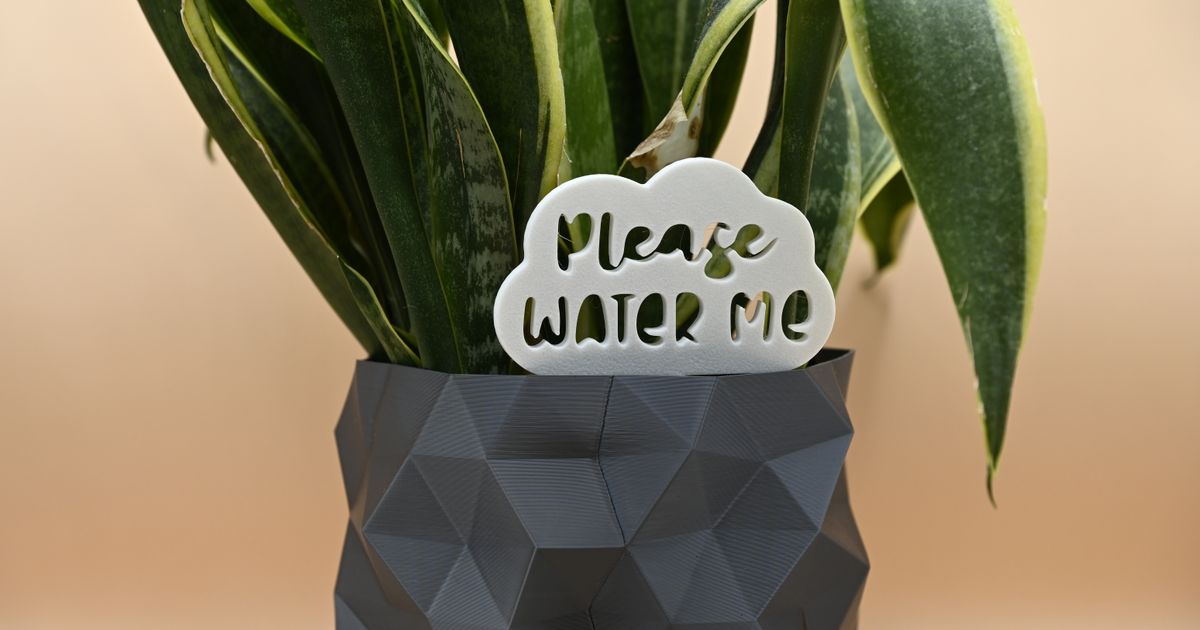 Please Water Me Sign for Indoor and Outdoor Plants by LabLab | Download ...