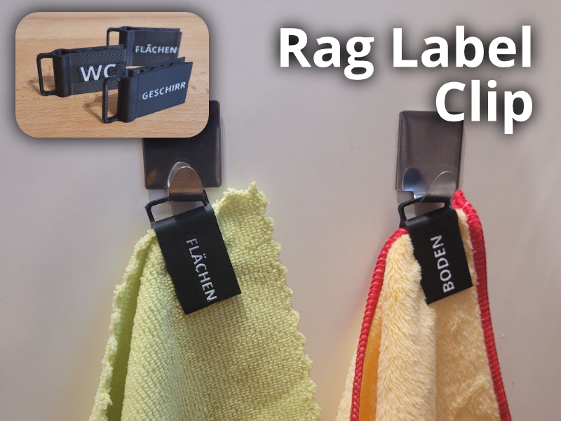 Rag Label Clip with Hanger by Finn | Download free STL model ...