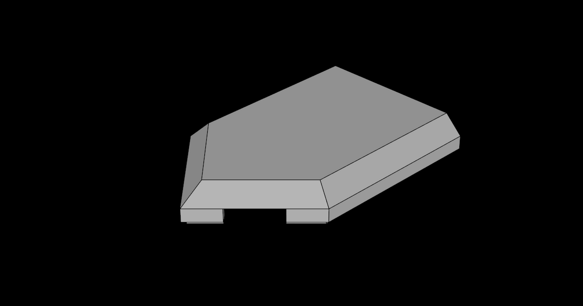 Lego Compatible (22385.dat) Tile 3 x 2 with Angled End by thall72 ...