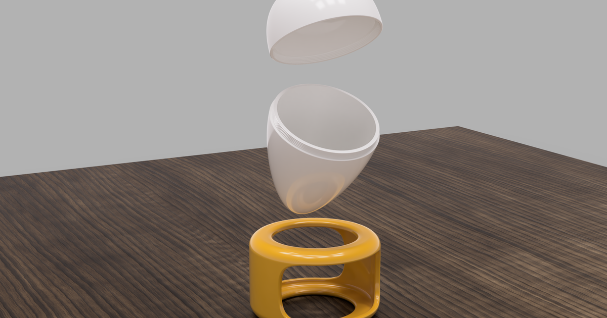 Easter Egg container/bowl with stand by 3D-Printegrate | Download free ...