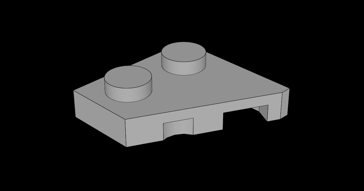 Lego Compatible (24299.dat) Wing 2 x 2 Left by thall72 | Download free ...