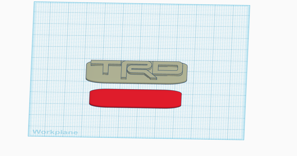 TRD Logo with Backing to Mount by Mike | Download free STL model ...