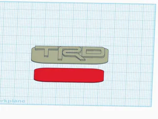 TRD Logo with Backing to Mount by Mike | Download free STL model ...