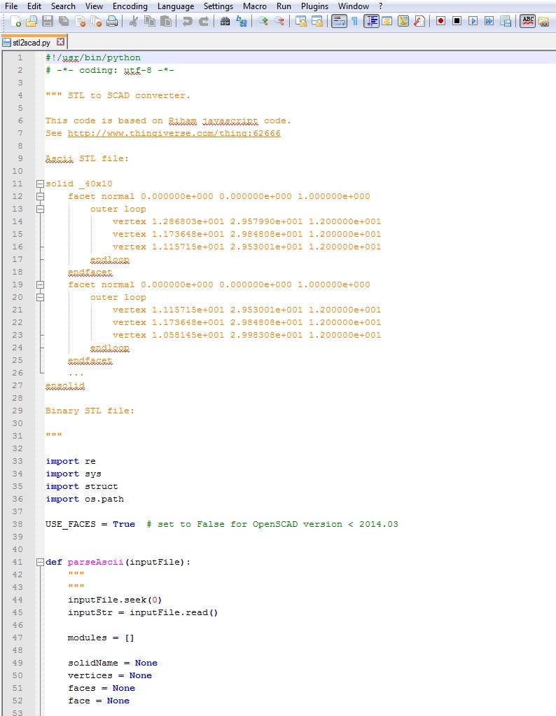STL to OpenSCAD python converter por sbsivertsen | Descargar modelo STL ...