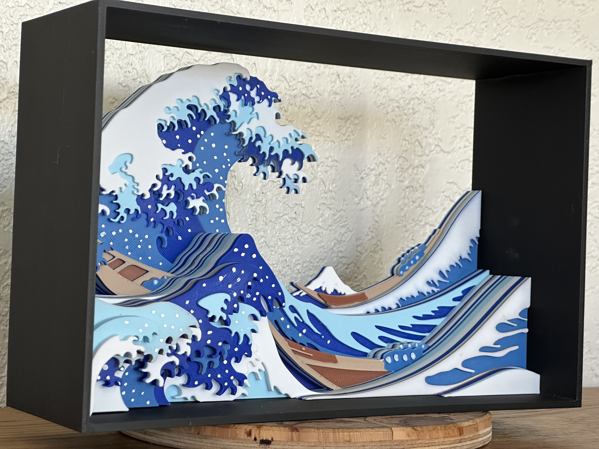 Great Wave off Kanagawa Frame - No LED version by Max Lush | Download ...