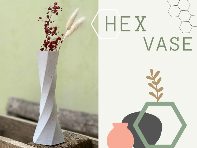 Hexagonal Vase - Twisted by Roket | Download free STL model | Printables.com