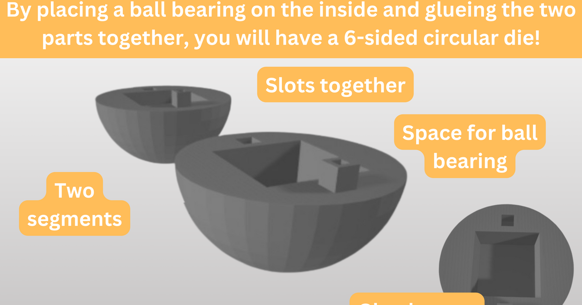 Circular/spherical 6-Sided Die!? by bricksalad | Download free STL ...