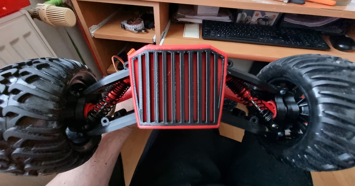 Bonnet and exhaust for Cramer truggys by repair3D | Download free STL ...