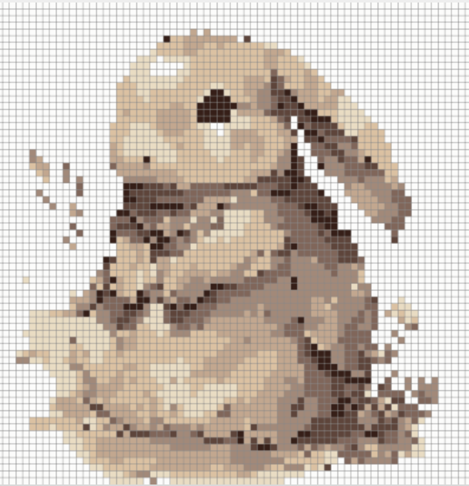 Easter Bunny Pixel Puzzle by G El Rey | Download free STL model ...