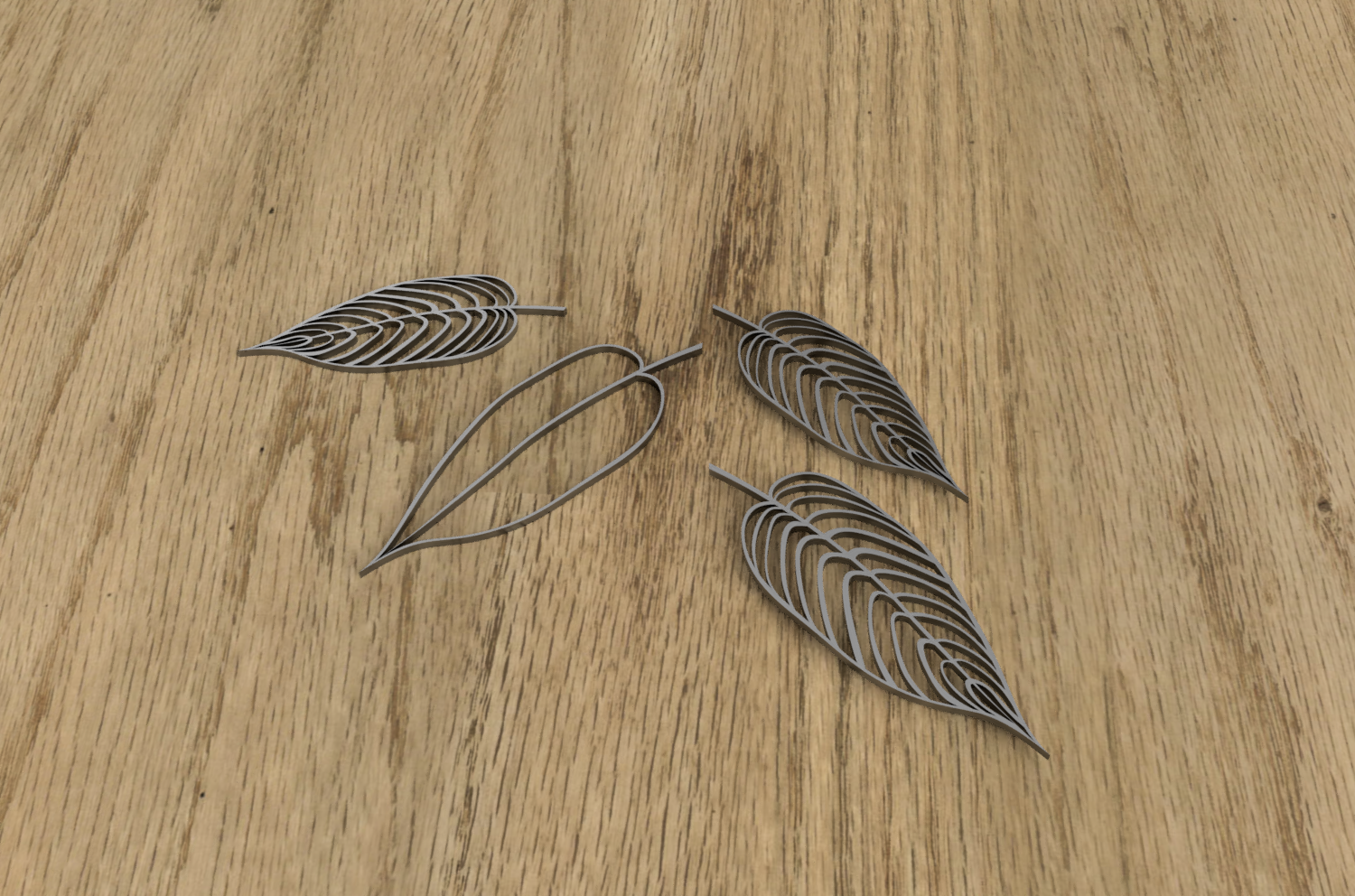 Fall decoration Leave Line Art by Sonny13 | Download free STL model ...