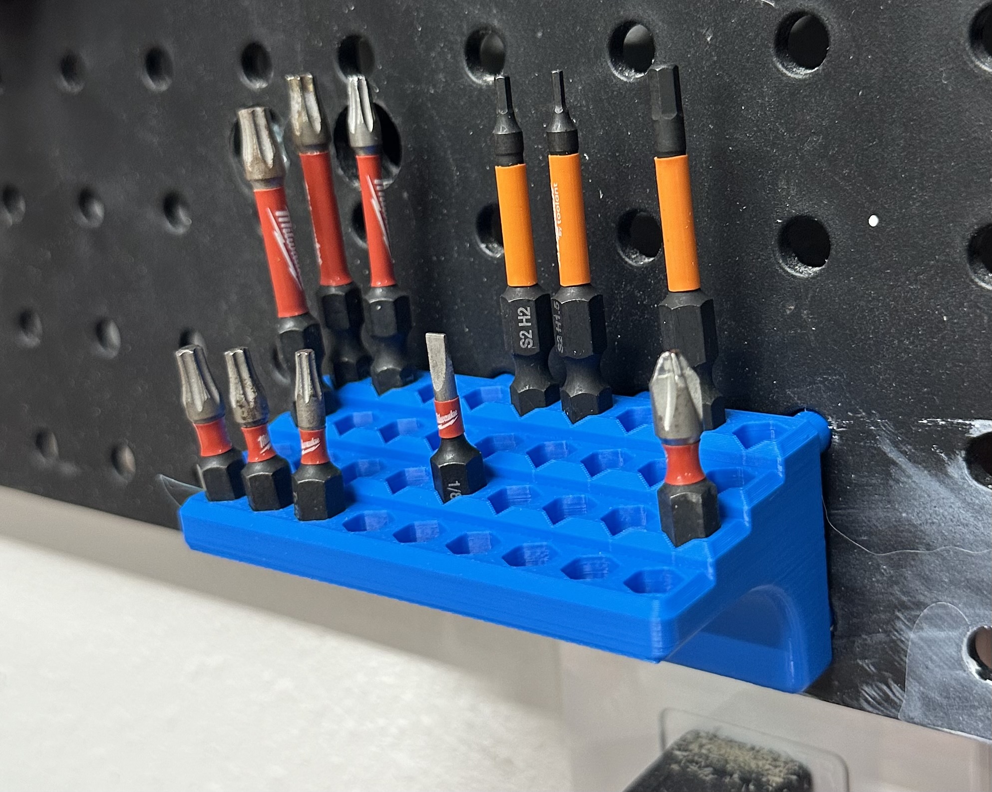 Peg Board 1/4" Hex Shank Bit Holder - 36 Bits - V2 by eb2292 | Download ...