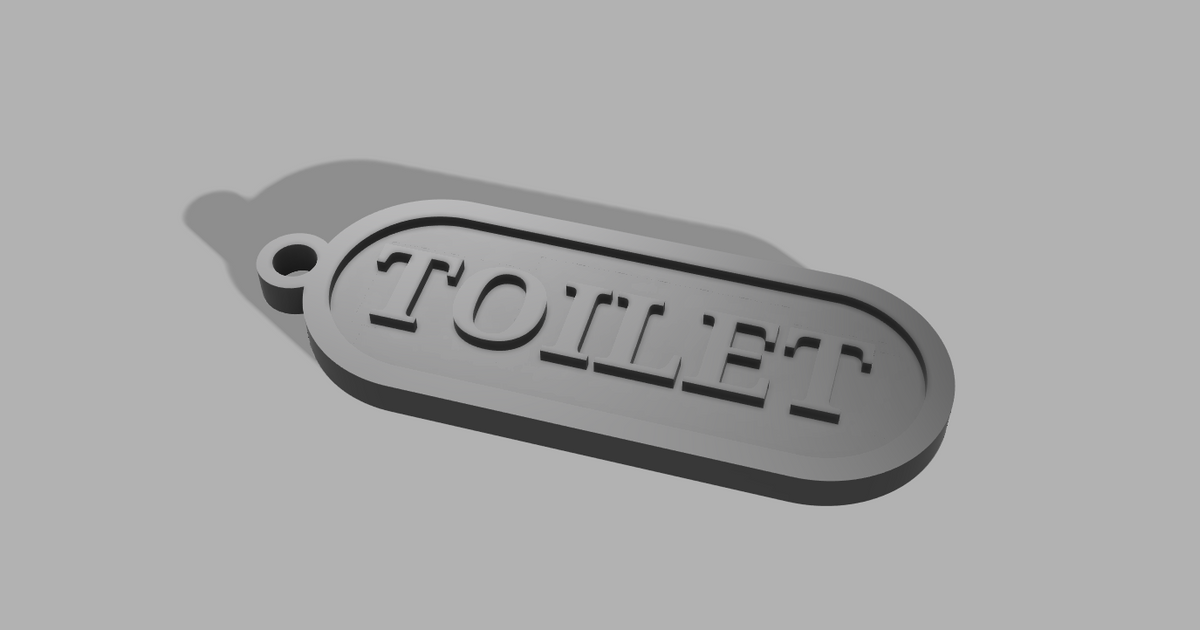 toilet keychain by vexiak | Download free STL model | Printables.com