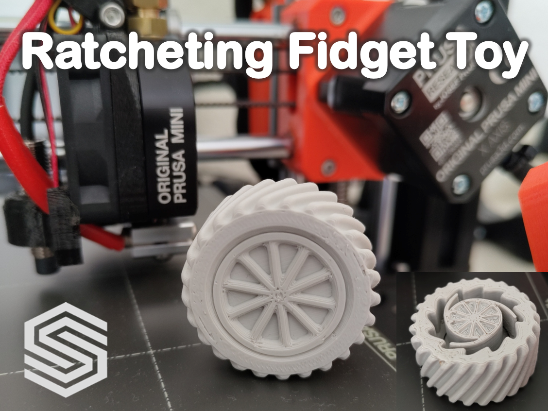 Ratcheting fidget toy | Print in Place by UniversalMaker | Download ...