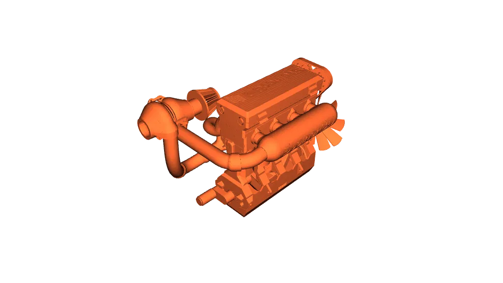 engine i4 turbocharged by G2logic | Download free STL model ...