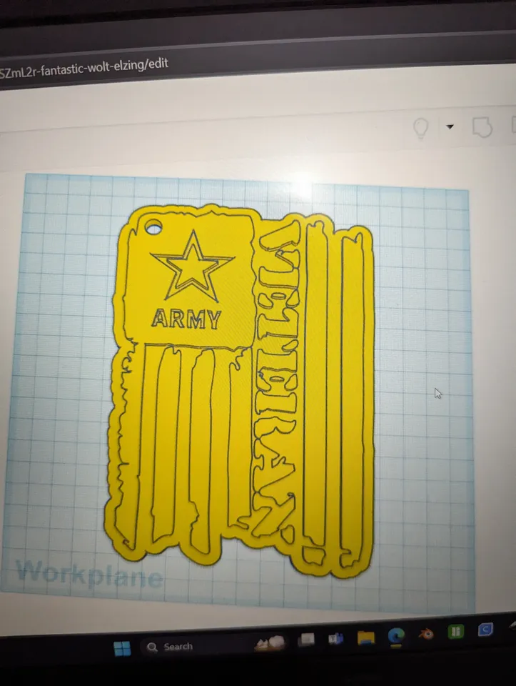 Army Veteran Keychain by T's Custom Creations | Download free STL model ...