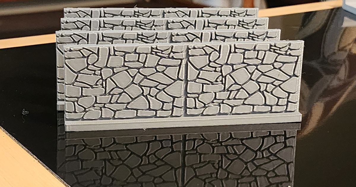 28 MM Stone Wall - Support-Free for Tabletop Gaming by DakarRagaron ...