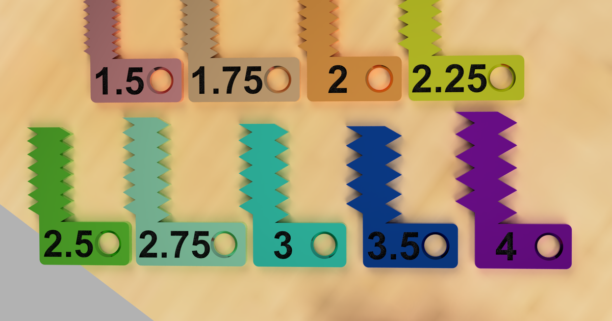 Metric Thread Pitch Gauges by Joe | Download free STL model ...