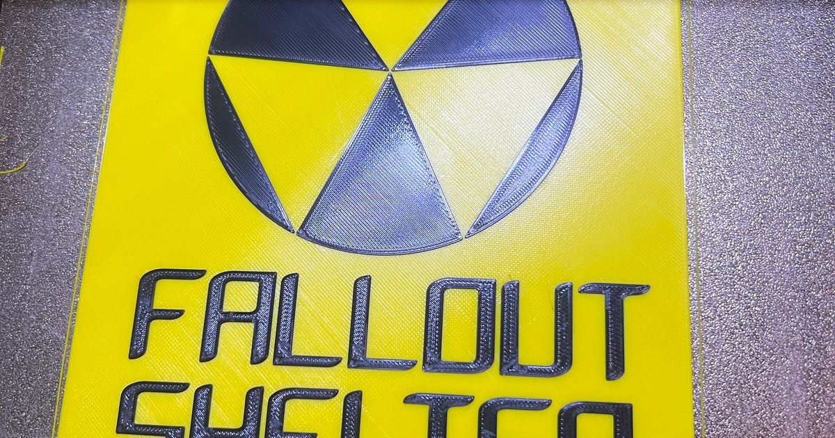Fallout shelter sign by cybernomad | Download free STL model ...