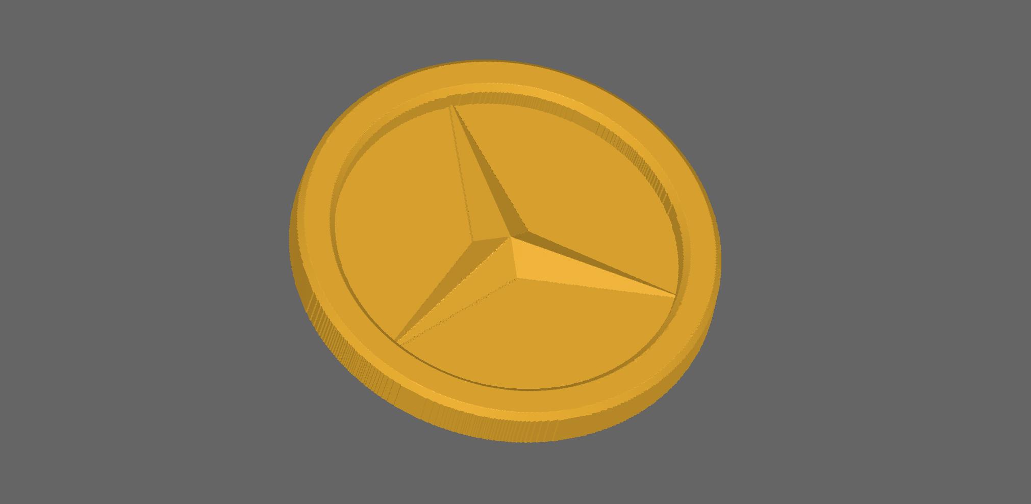 Token / coin Mercedes-Benz por Milan Černohous | Descargar modelo STL ...