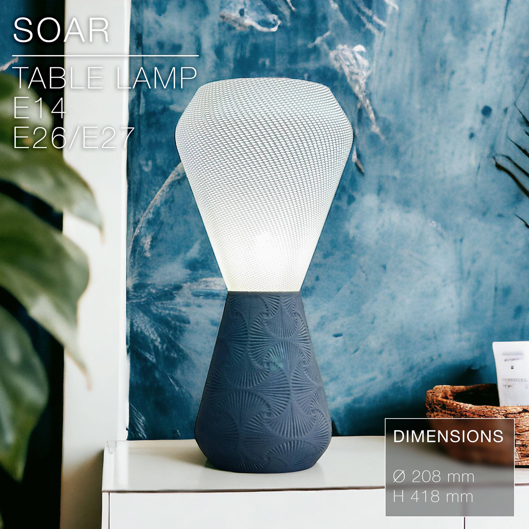 SOAR | Table lamp E14 & E27 & E26 fast print by Charles Regaud ...
